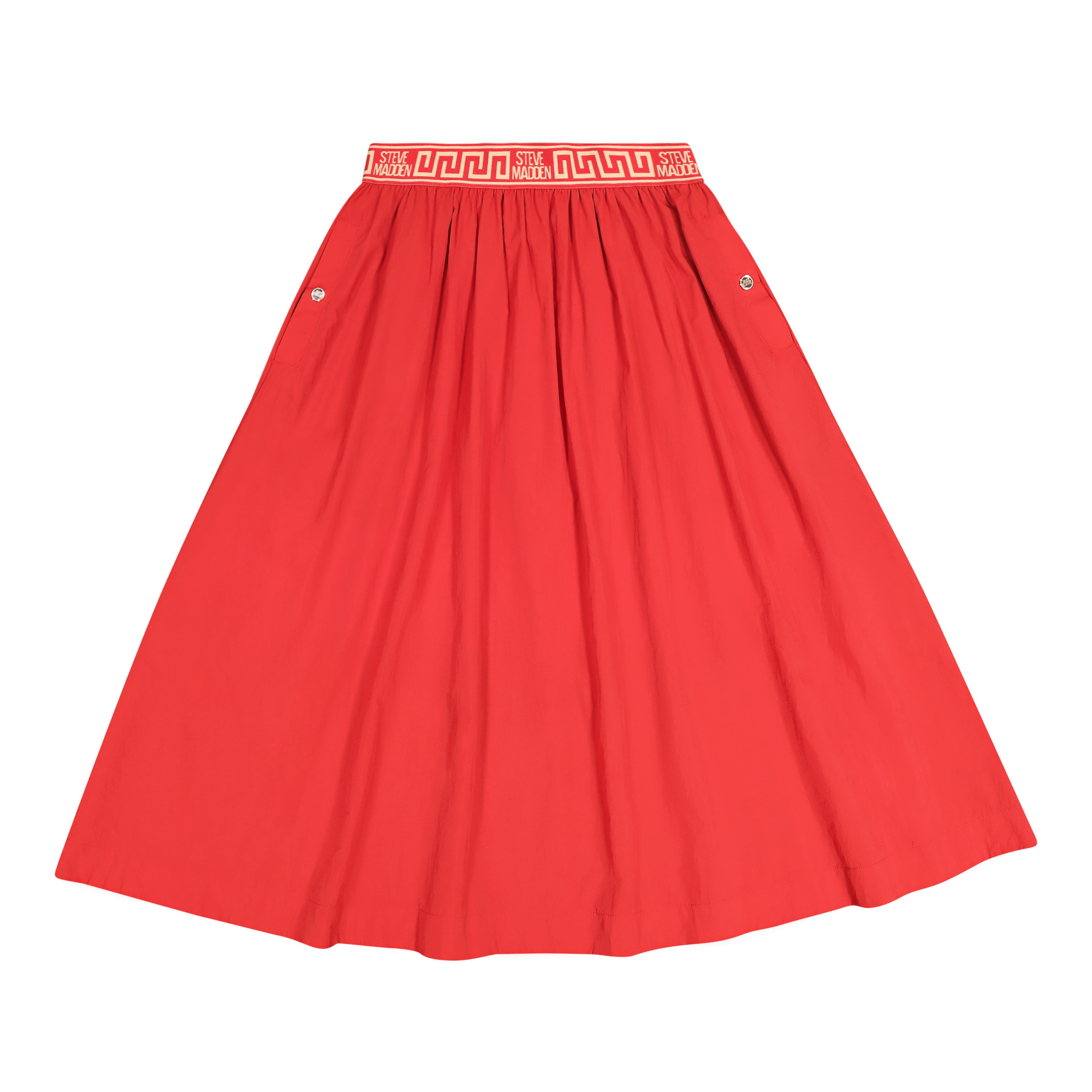 ALESSIA RED MIDI FLARE SKIRT – Steve Madden South Africa